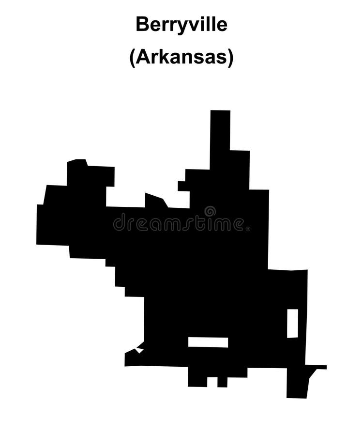 Berryville Outline Map Stock Illustrations – 9 Berryville Outline Map ...