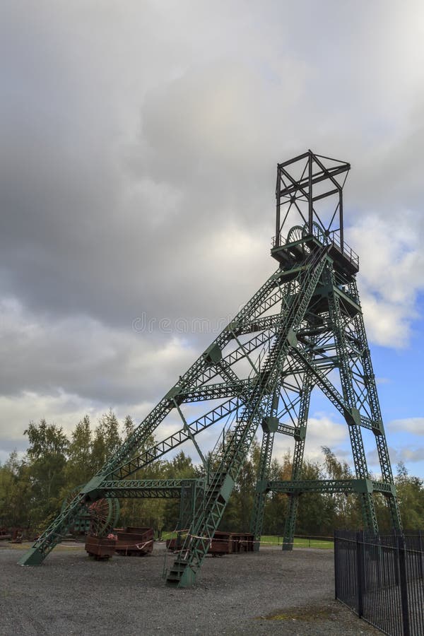 Bersham Colliery headframe stock image. Image of coal - 83339533