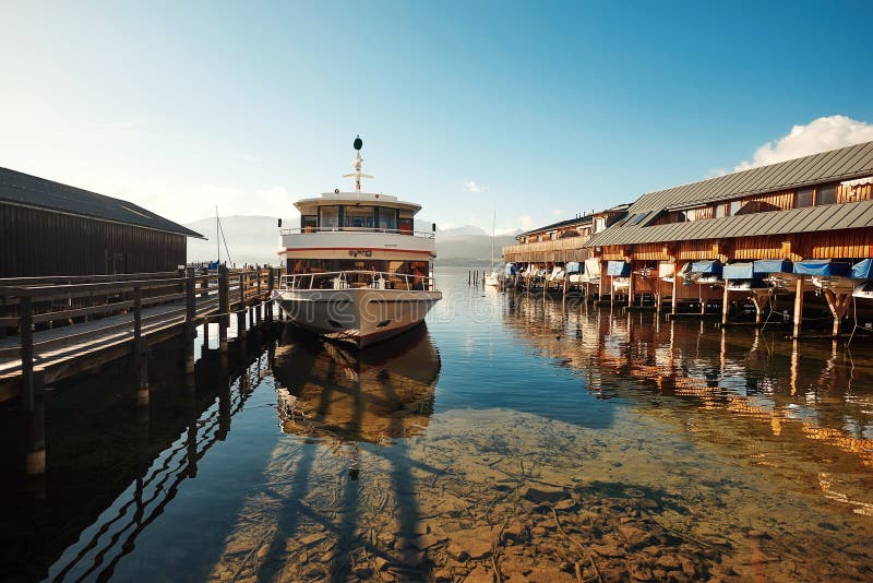 Berth for Boats in Fine Weather Stock Photo - Image of building, fine ...