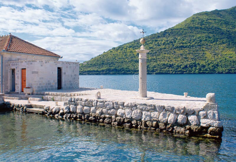 Berth of Island in Kotor Bay, Montenegro Stock Image - Image of lady ...