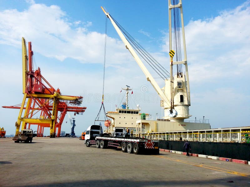 Berth at port stock image. Image of customs, aluminum - 80193911