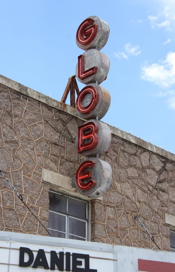 Bertram, TX - June 8, 2023: Historic Globe Theater Located in Downtown ...