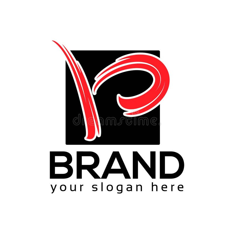 Rectangular Logo with Gradations of Color Stock Vector - Illustration ...