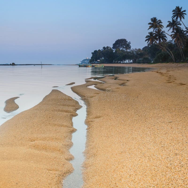 Beruwala, SRI LANKA. Beach Moragalla. Stock Image - Image of outdoor ...