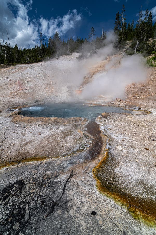 Beryl Spring Al Parco Nazionale Di Yellowstone Fotografia Stock ...