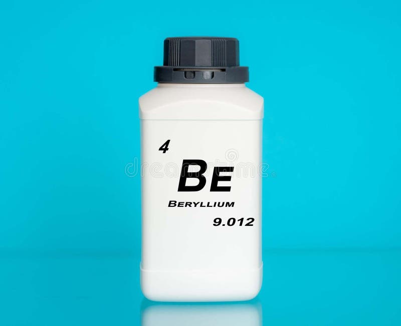 Beryllium Be Chemical Element in a Laboratory Plastic Container Stock ...
