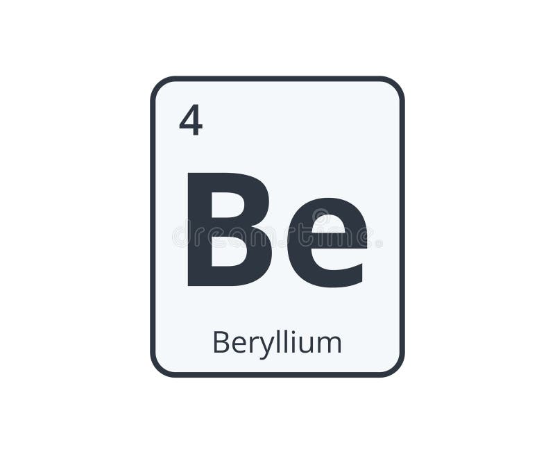 Beryllium Chemical Element Graphic for Science Designs. Stock Vector ...