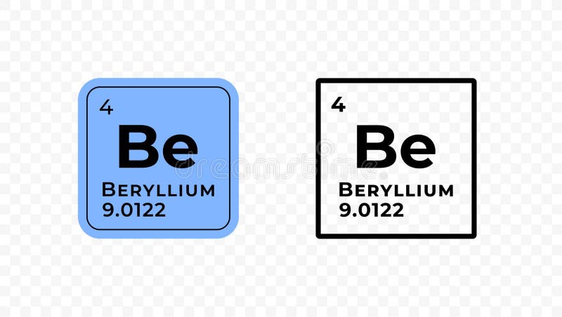 Beryllium, Chemical Element of the Periodic Table Vector Stock Vector ...