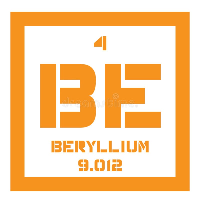 Beryllium chemical element stock vector. Illustration of proton - 83098561