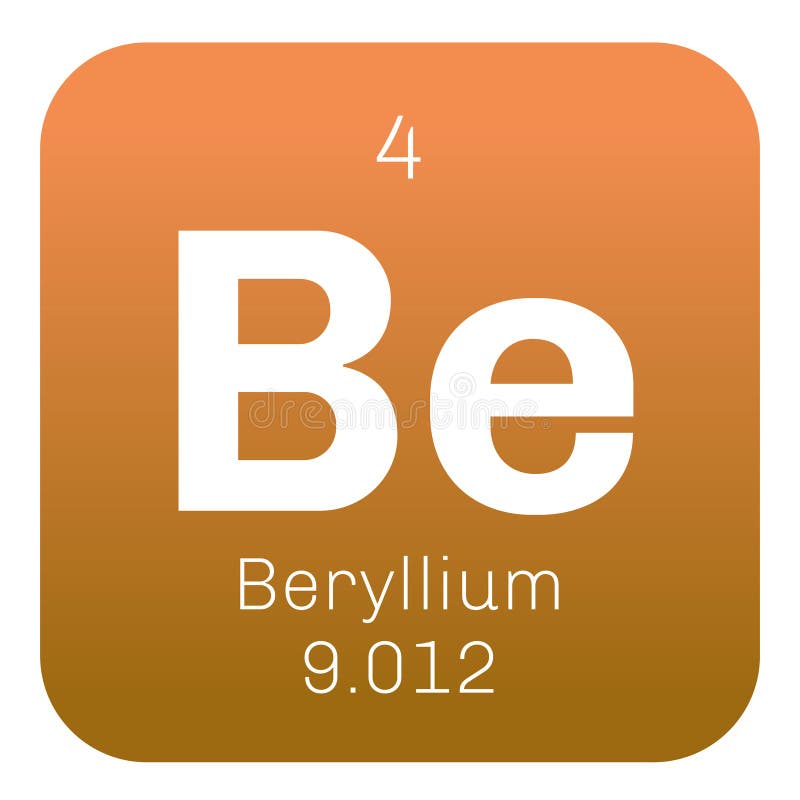 Beryllium Chemical Element Isotopes Illustration Schematic Blue ...