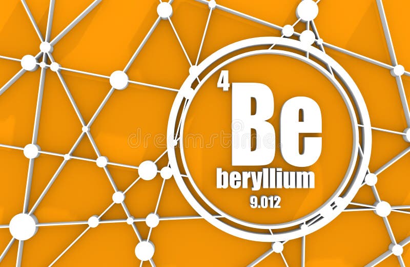 Beryllium Chemical Element. Stock Illustration - Illustration of ...