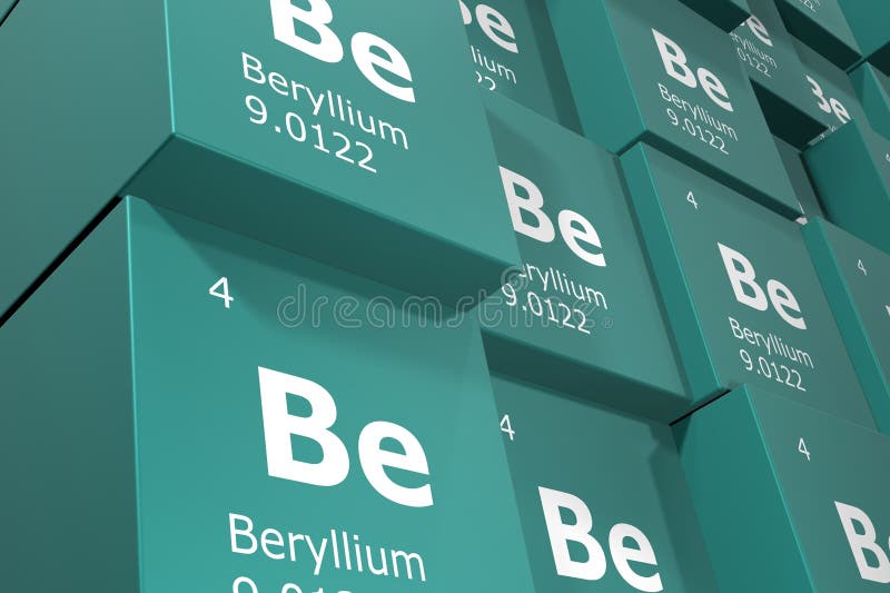 Beryllium, Be, Periodic Table Element Stock Vector - Illustration of ...