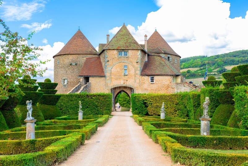 Berze-le-Chatel, Burgundy, France Stock Image - Image of garden ...