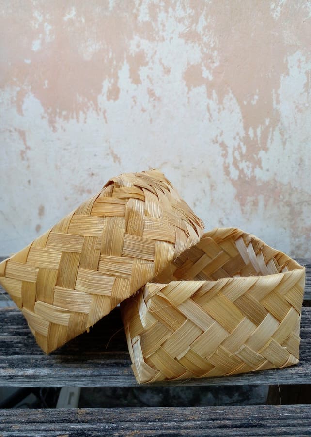 Besek Containers Made of Plaited Bamboo Stock Image - Image of javanese ...