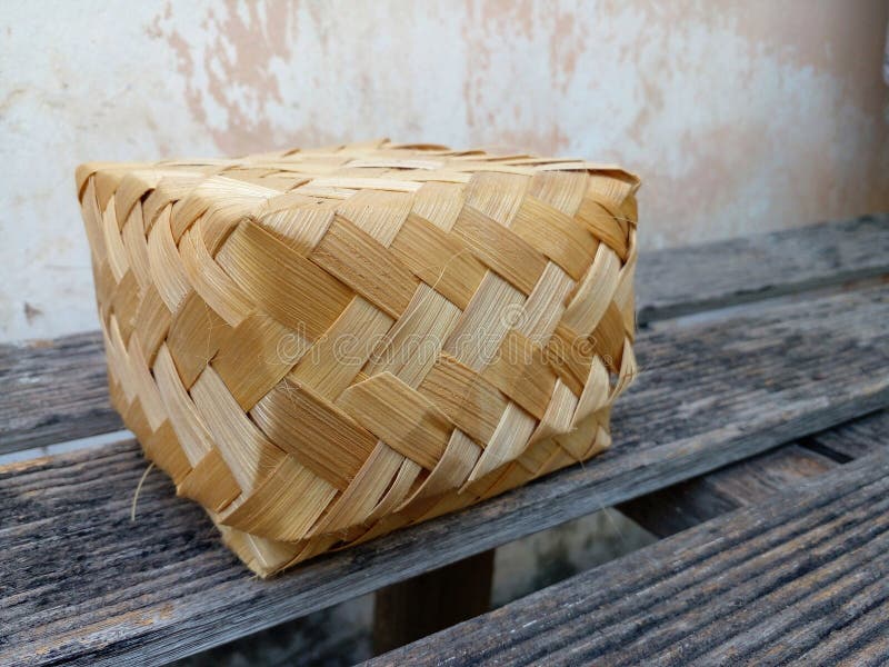 Besek or Box Container is Made of Bamboo. Box Container for Storing ...