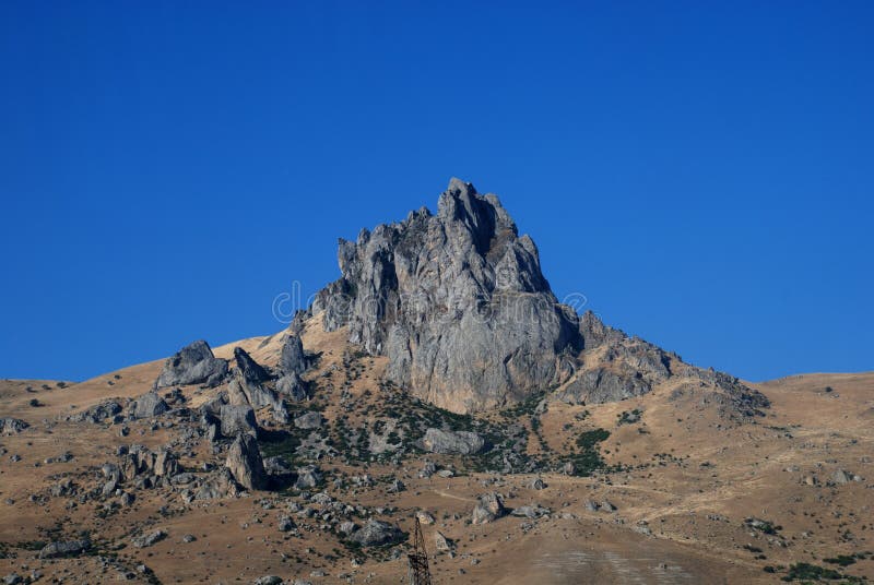 Besh Barmag / Five Fingers Mountain Stock Image - Image of panoramic ...