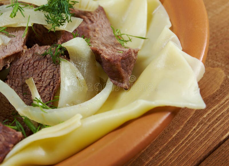 Beshbarmak stock photo. Image of asian, edible, bone - 158731106