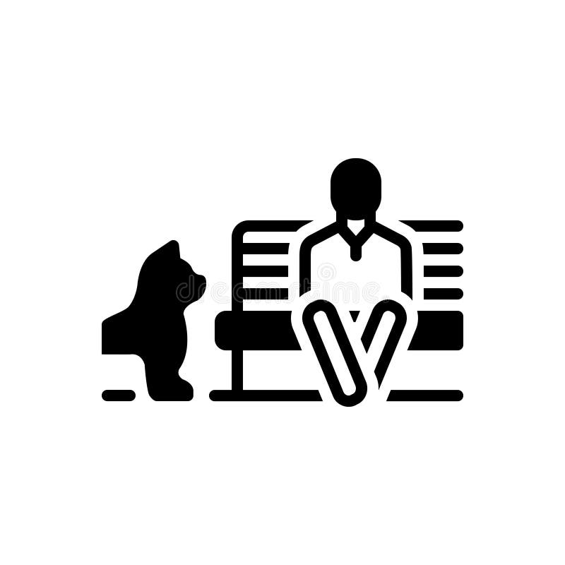 Black Solid Icon for Besides, Near and Dog Stock Vector - Illustration ...
