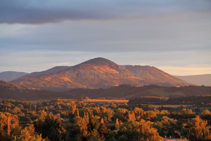 Beskydy Mountains in the Evening Stock Photo - Image of evening ...