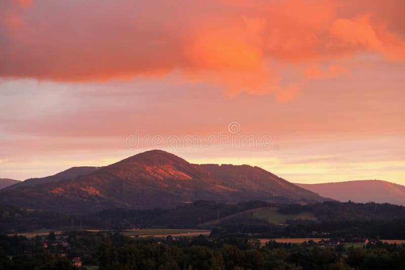 Beskydy Mountains in the Evening Stock Photo - Image of morning, hill ...