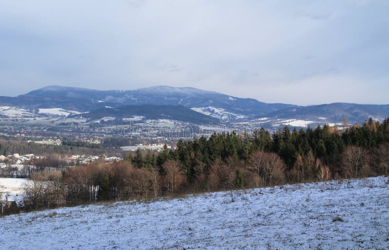 Beskydy Mountains in Winter Stock Photo - Image of beskydy, cloudy ...