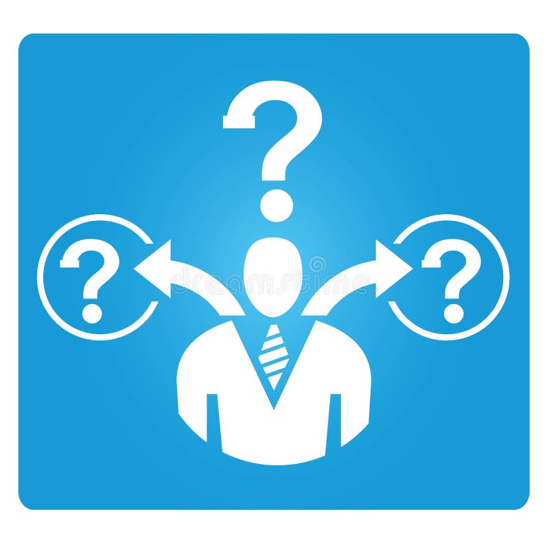 Besluit die - maken stock illustratie. Illustration of antwoord - 40850689