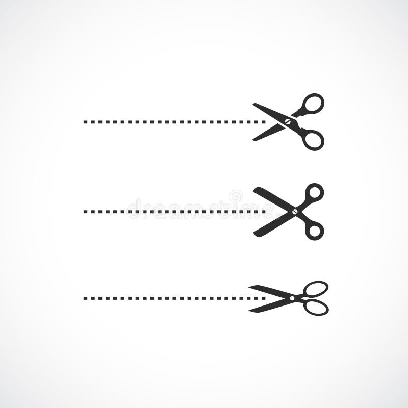 Eenvoudig Vlak Zwart Vectorschaarpictogram, Het Symbool Van De ...