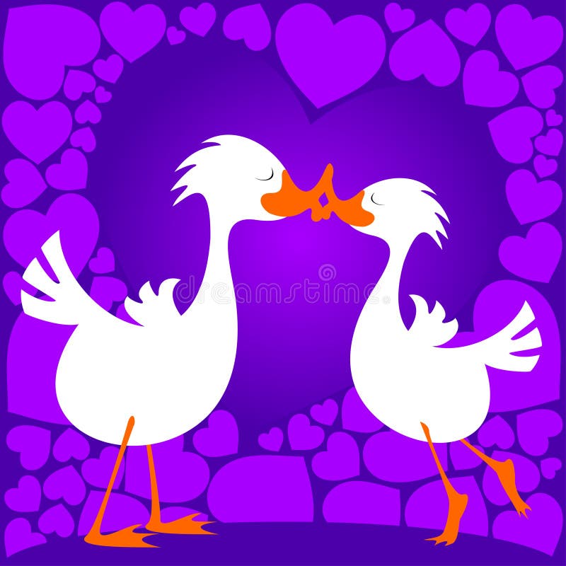 Beso del pato stock de ilustración. Ilustración de negro - 17252162