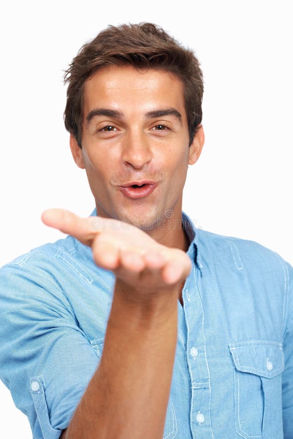 Beso foto de archivo. Imagen de kissing, mano, puckering - 20476874