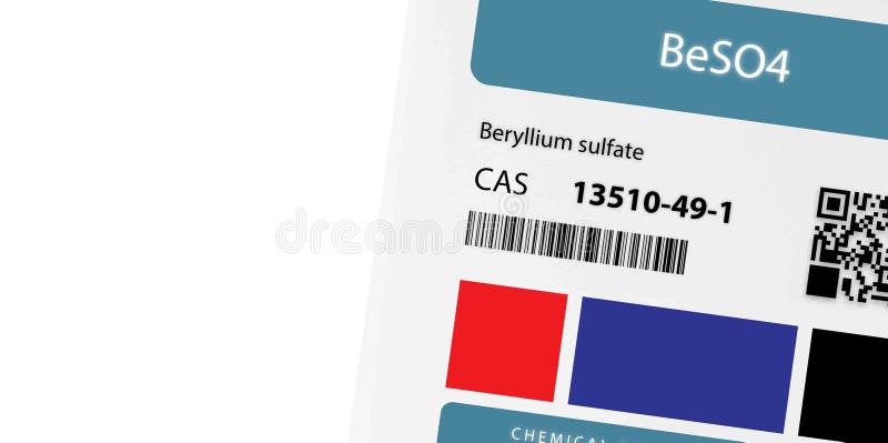 BeSO4 - Beryllium Sulfate stock image. Image of chemistry - 300090471