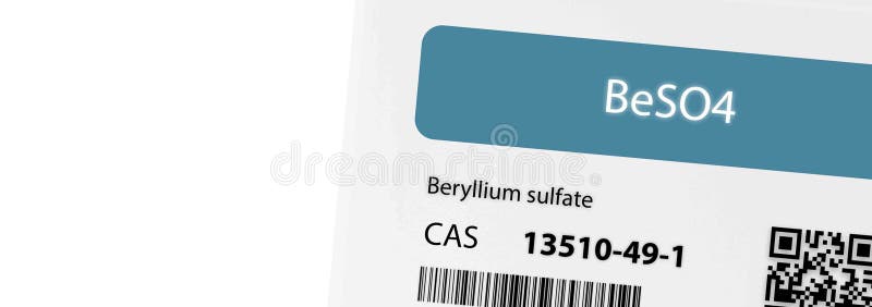 BeSO4 - Beryllium Sulfate stock photo. Image of 13510491 - 316407770