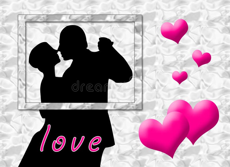 Beso del amor stock de ilustración. Ilustración de enganchado - 5320636