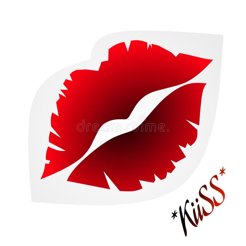 Beso Labio Abstracto Textura Logo Moda Ilustración del Vector ...