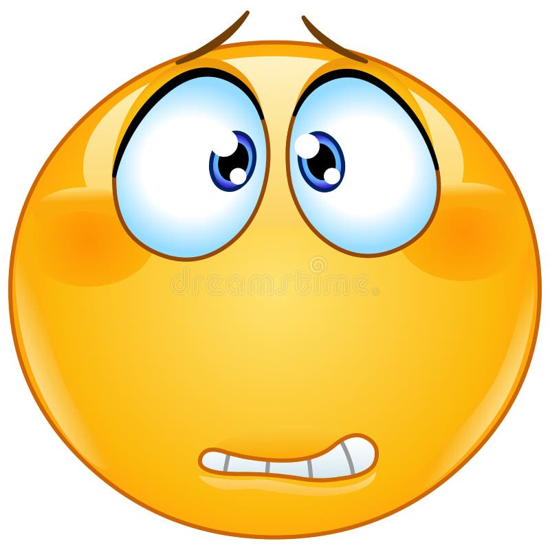 Besorgt über Emoji Ausweis-Farbsatzikone. Flacher Vektor Des Einfachen ...