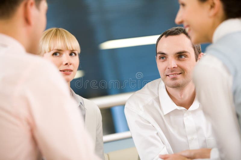 Bespreking stock foto. Image of mededeling, groep, aandacht - 13054118