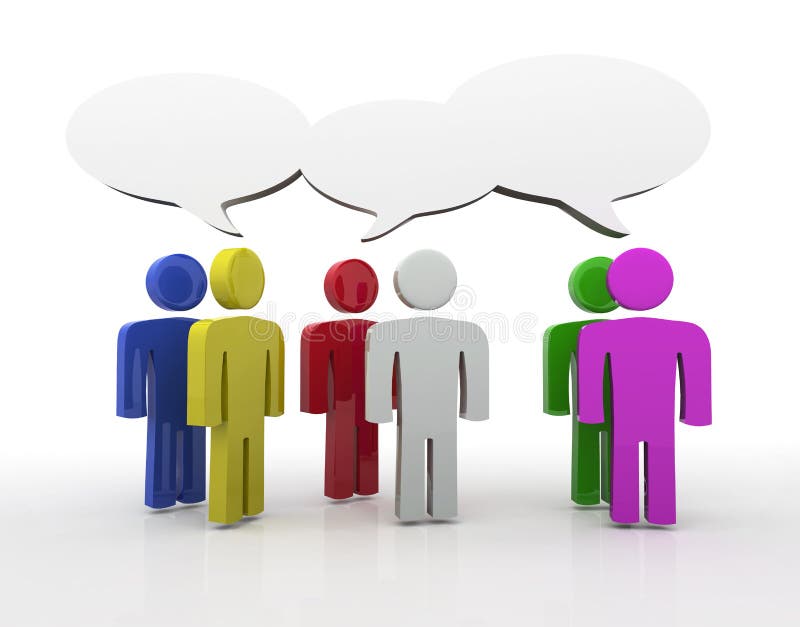 Discussie, Lege Spraakballonnen Stock Illustratie - Illustration of ...