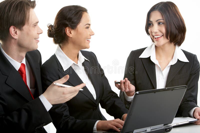 Bespreking van het werk stock afbeelding. Image of planning - 21562127