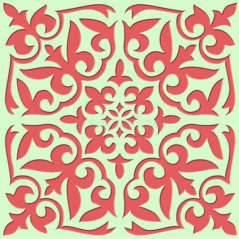 Best Abstract Pattern Floral Tile Design, Decorated Snowflake Backdrop ...