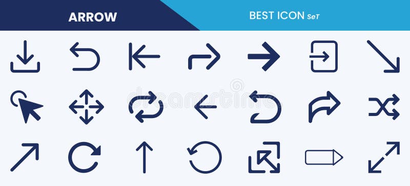 Best Arrow Icon Set Collection. Vector Illustration. Stock Illustration ...