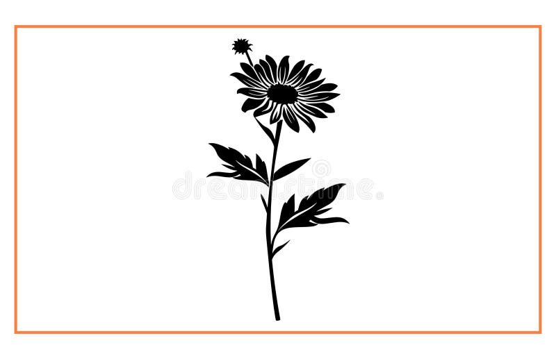 Best Aster Flower Icon, Aster Flower Silhouette Stock Vector ...