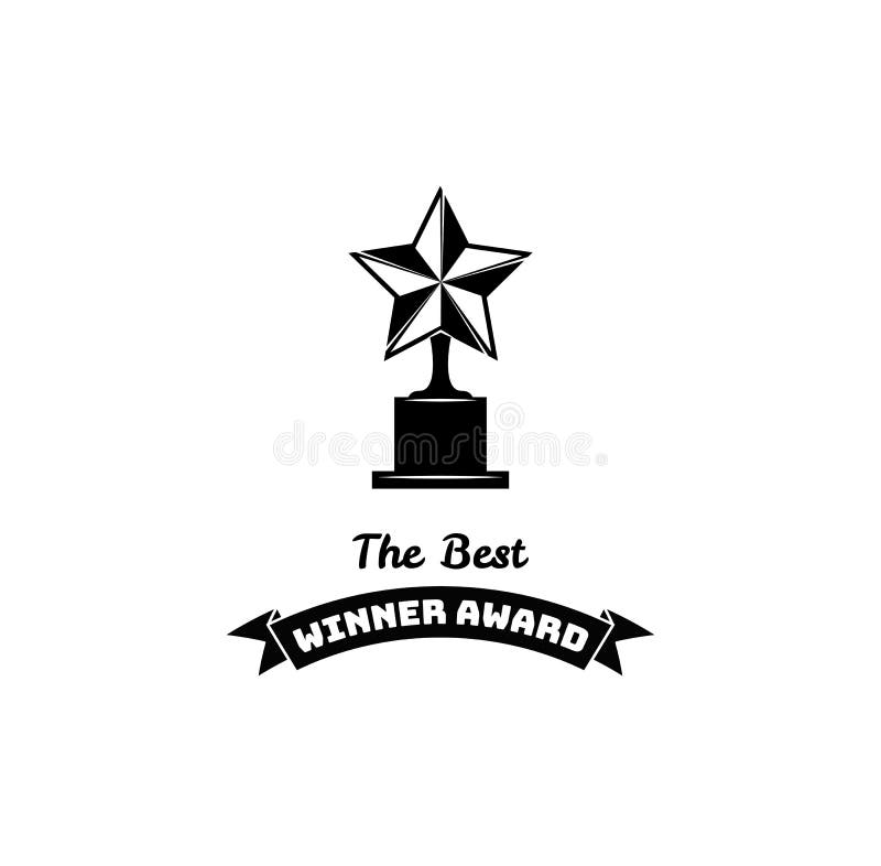 Winner Star Ribbon Award on White Background, Vector Illustration Stock ...
