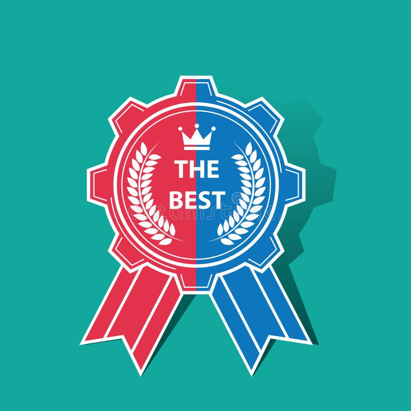 The Best Badge. Vector Illustration Decorative Design Stock Vector ...