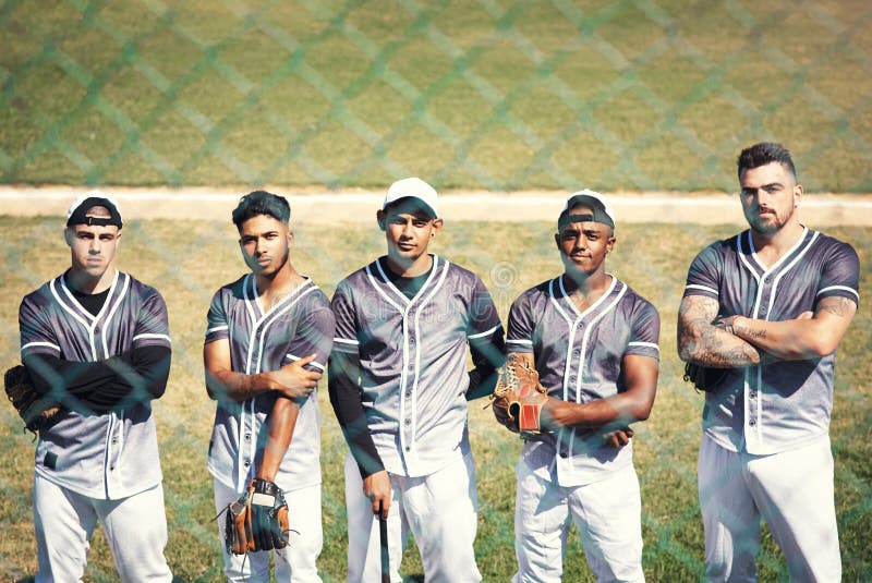 The Best of the Best in Baseball. Portrait of a Group of Confident ...