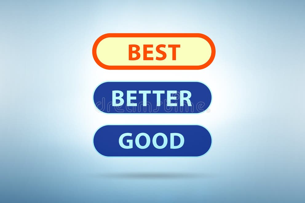 Best Better Good Comparative Concept Stock Illustration - Illustration ...