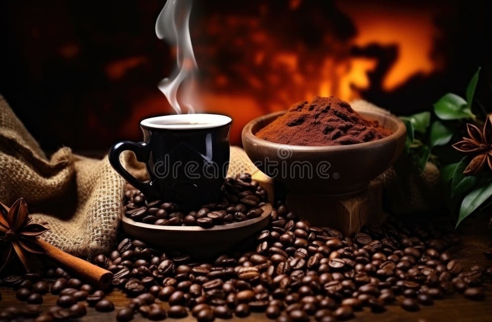 Of the Best Blends for Coffee, Stock Photo - Image of view, beans ...