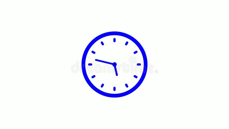 Blue Clock Isolated Animation on White Background Stock Footage - Video ...