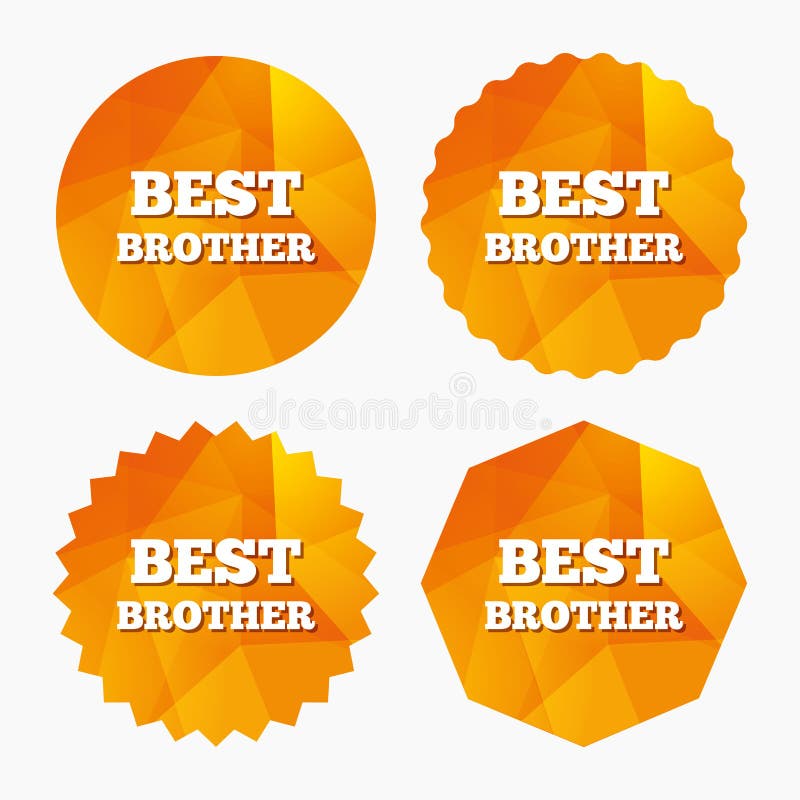Best Brother Sign Icon. Award Symbol Stock Vector - Illustration of ...