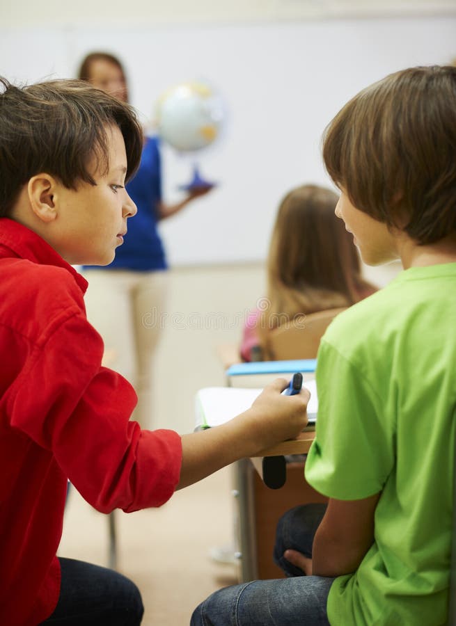 Best Buddies in the Classroom Stock Image - Image of elementary ...
