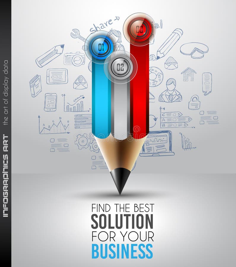 Best Business Solution Infographic Layout Template for Data Display ...