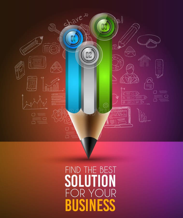 Best Business Solution Infographic Layout Template for Data Display ...